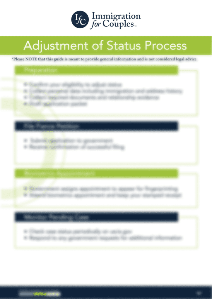 Resources Adjustment of Status - Immigration for Couples